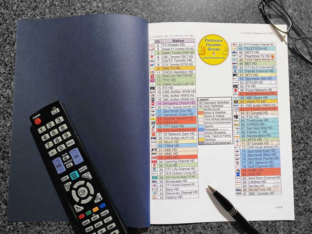 TV Channel Lineup | Free PDF Download - Printable TV Channel Guides