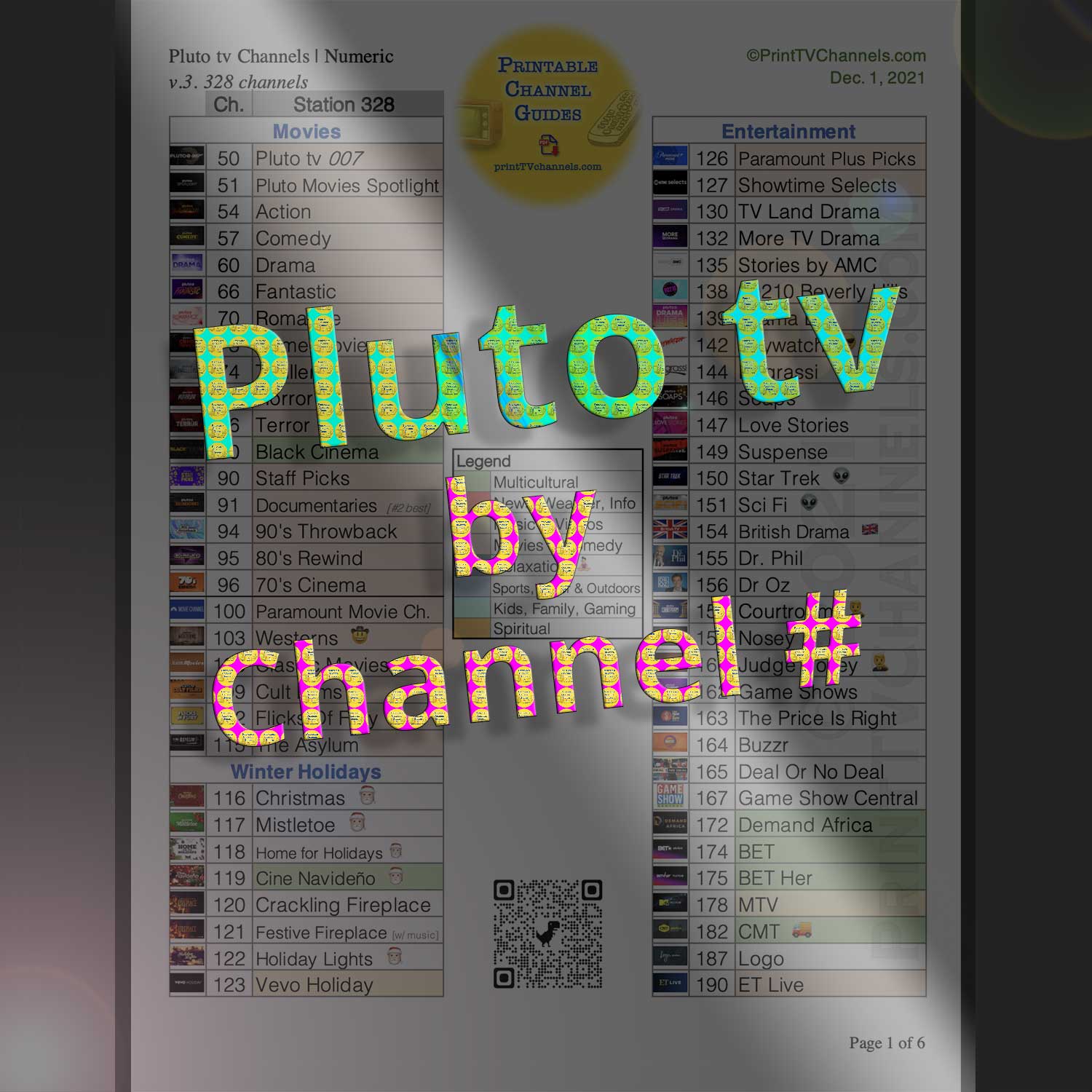 Printable Pluto Tv Channel Guide Printable Pluto Tv Channel Guide