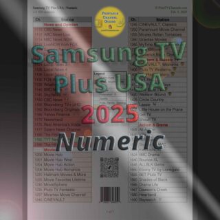 Samsung TV Plus Channel Guide | USA | By Channel Number